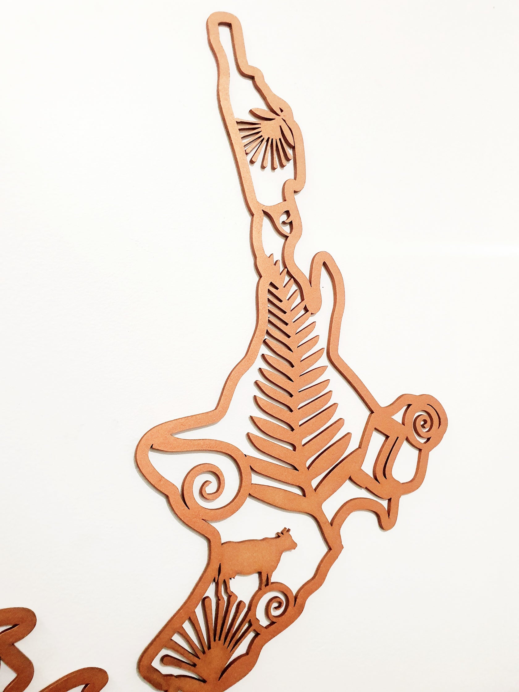 Kiwiana Icons of NZ Map | Wall Art by Whimsic