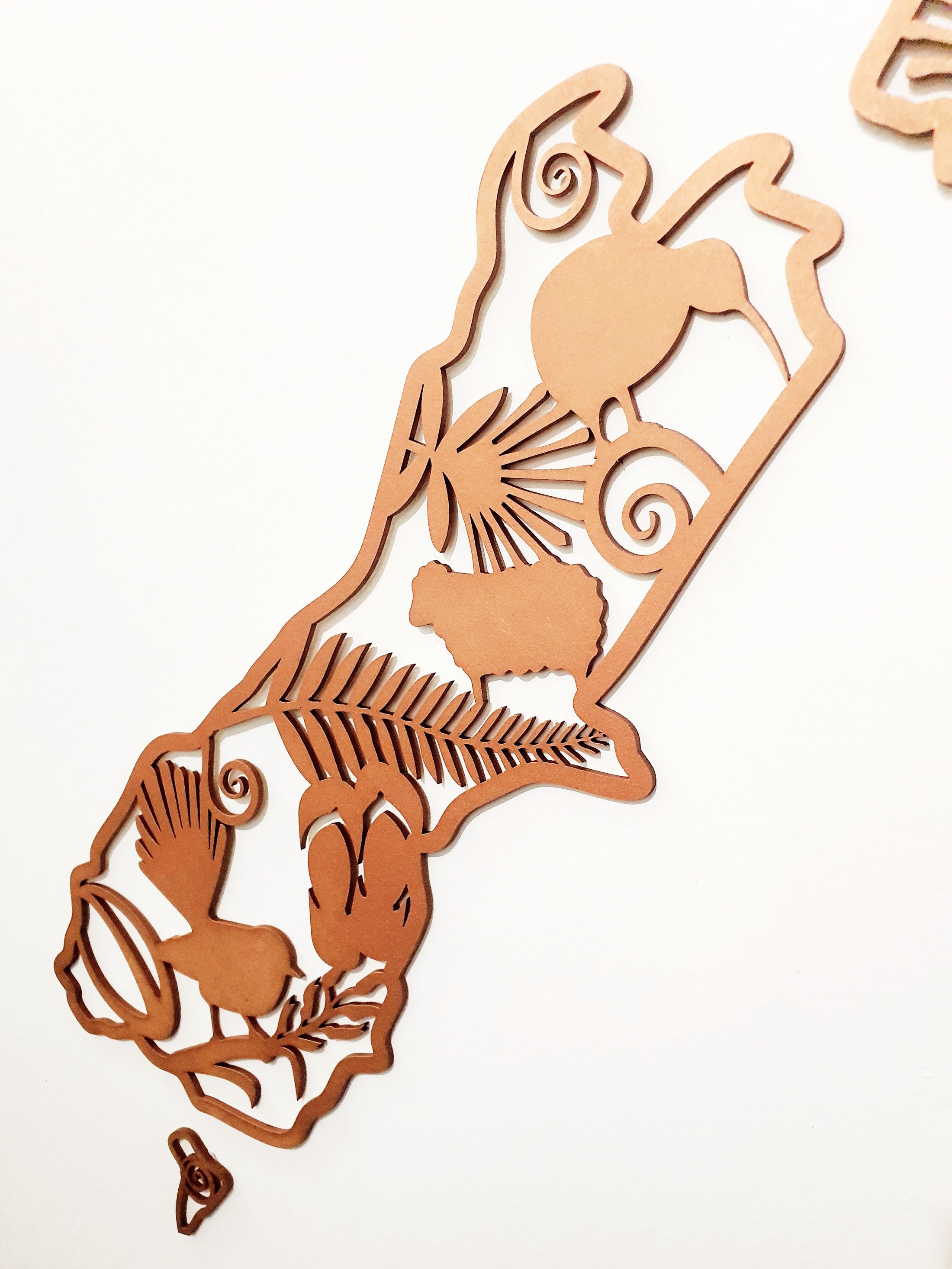 Kiwiana Icons of NZ Map | Wall Art by Whimsic