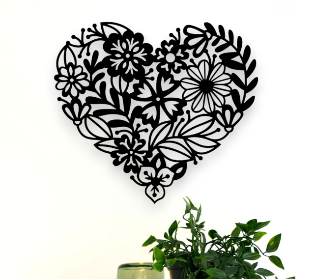 Floral Heart Wall Décor | Wall Art by Whimsic NZ