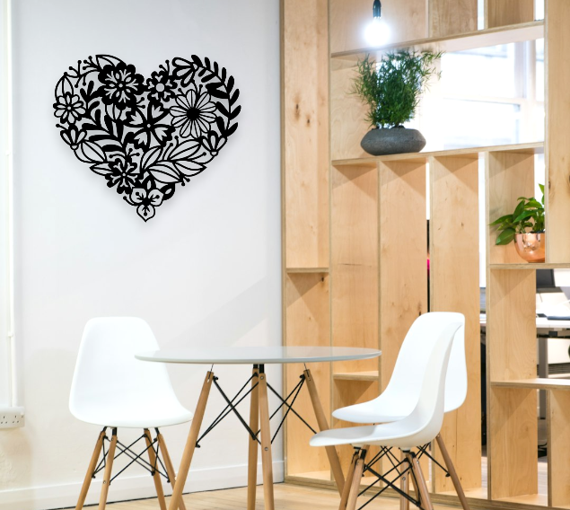 Floral Heart Wall Décor | Wall Art by Whimsic NZ