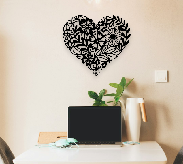 Floral Heart Wall Décor | Wall Art by Whimsic NZ
