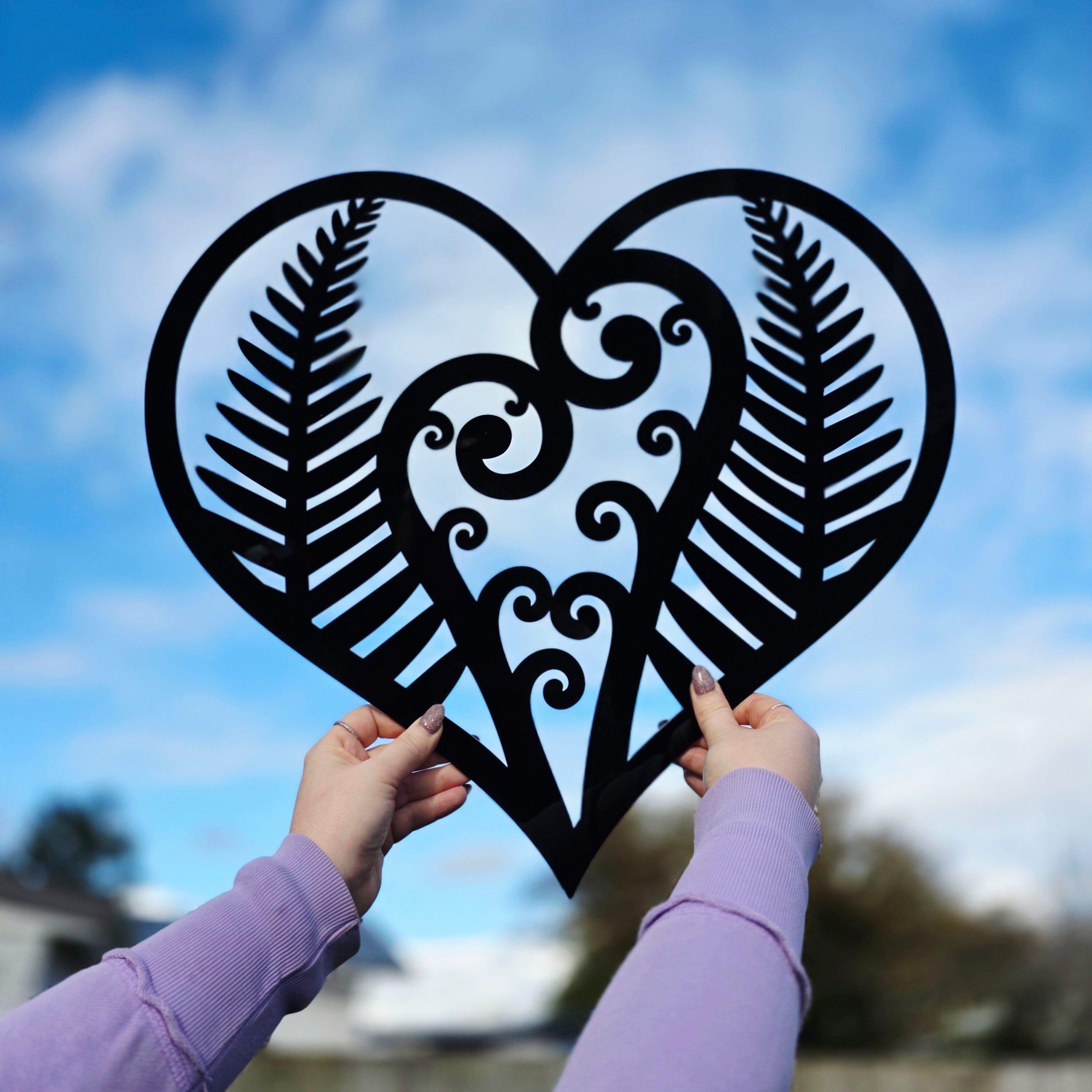 Fern Koru Heart Wall Art | Whimsic NZ-Crafted Wall Art