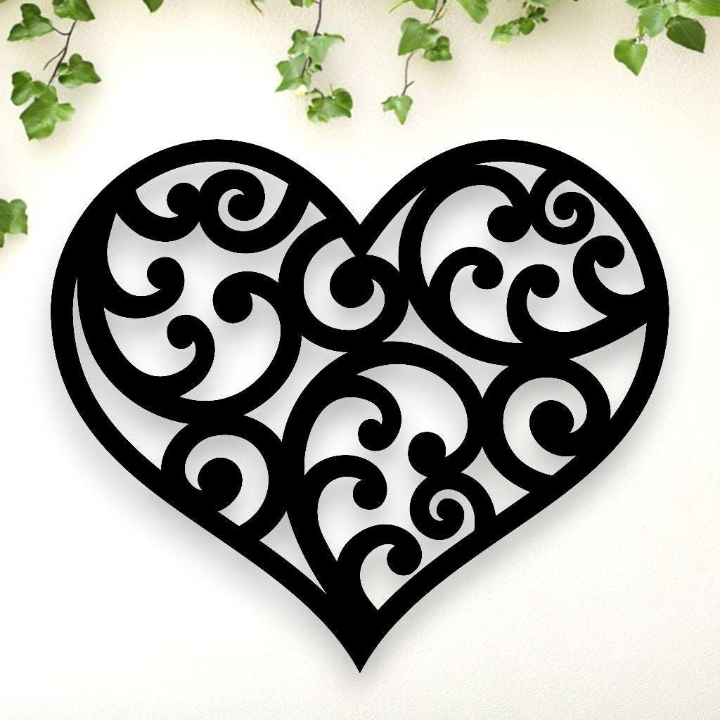 Harmony Koru Heart Wall Art | Whimsic NZ-Crafted Wall Art