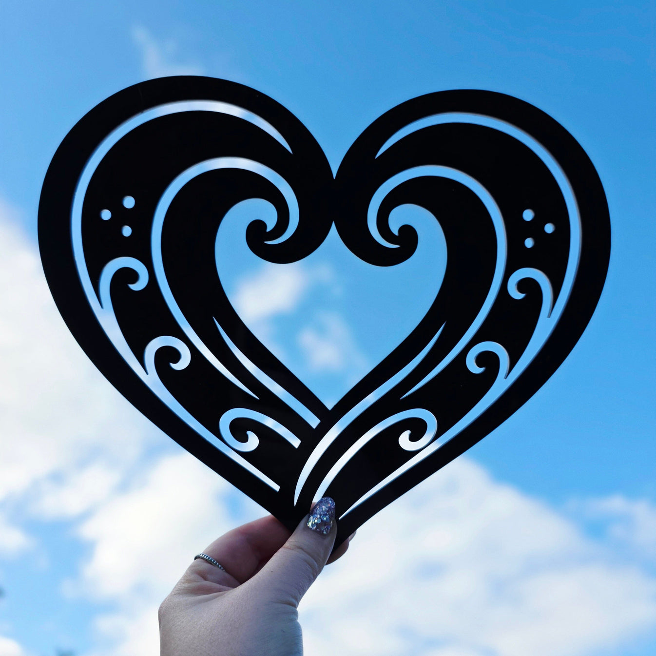 Koru Wave Heart Wall Décor | Wall Art by Whimsic NZ