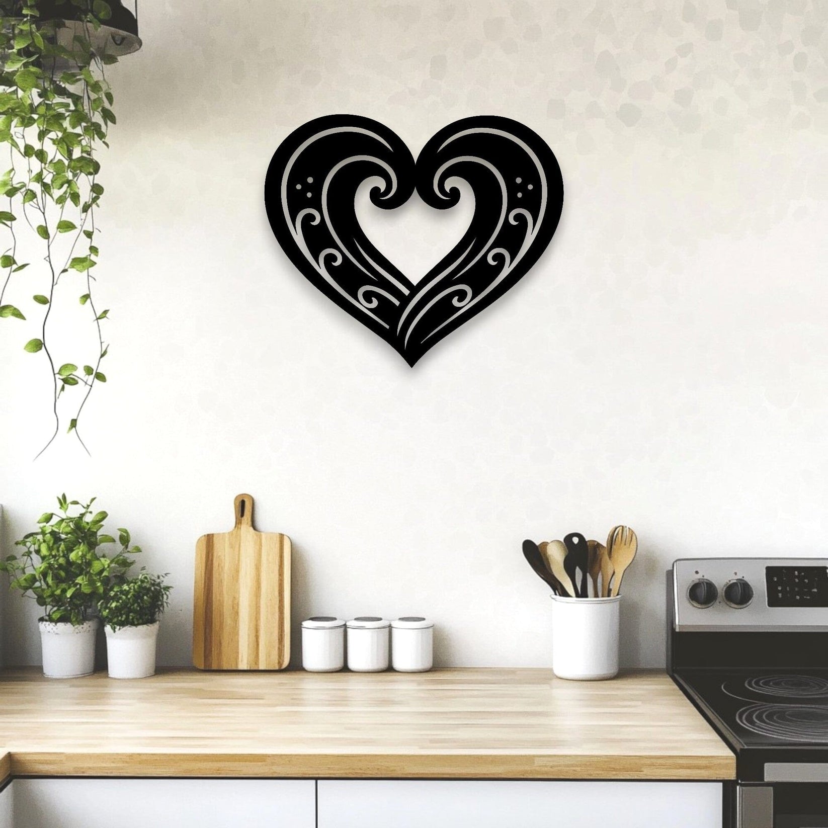 Koru Wave Heart Wall Décor | Wall Art by Whimsic NZ