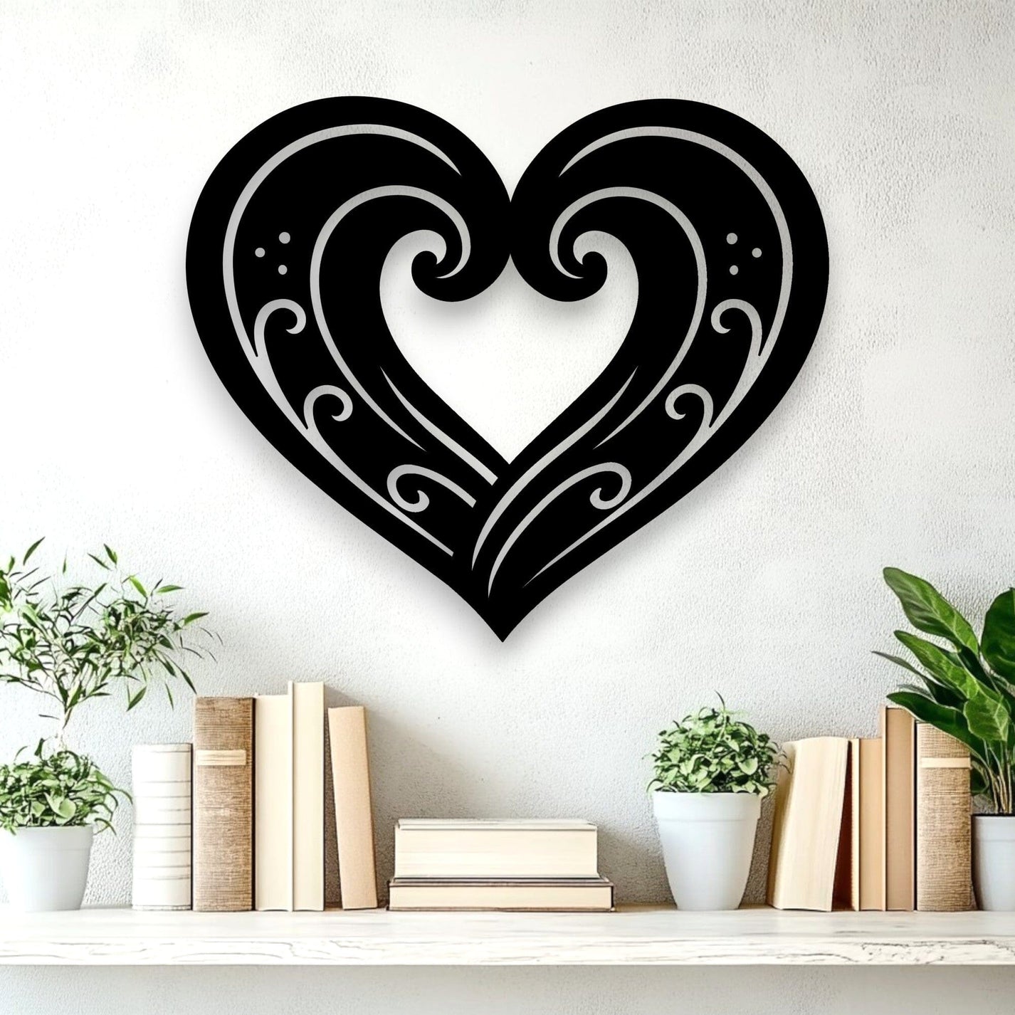 Koru Wave Heart Wall Décor | Wall Art by Whimsic NZ