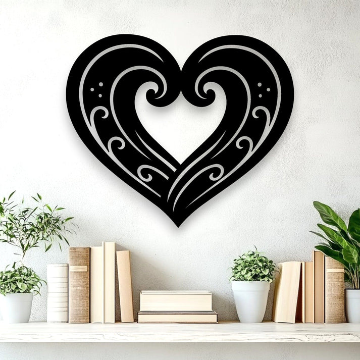 Koru Wave Heart Wall Décor | Wall Art by Whimsic NZ