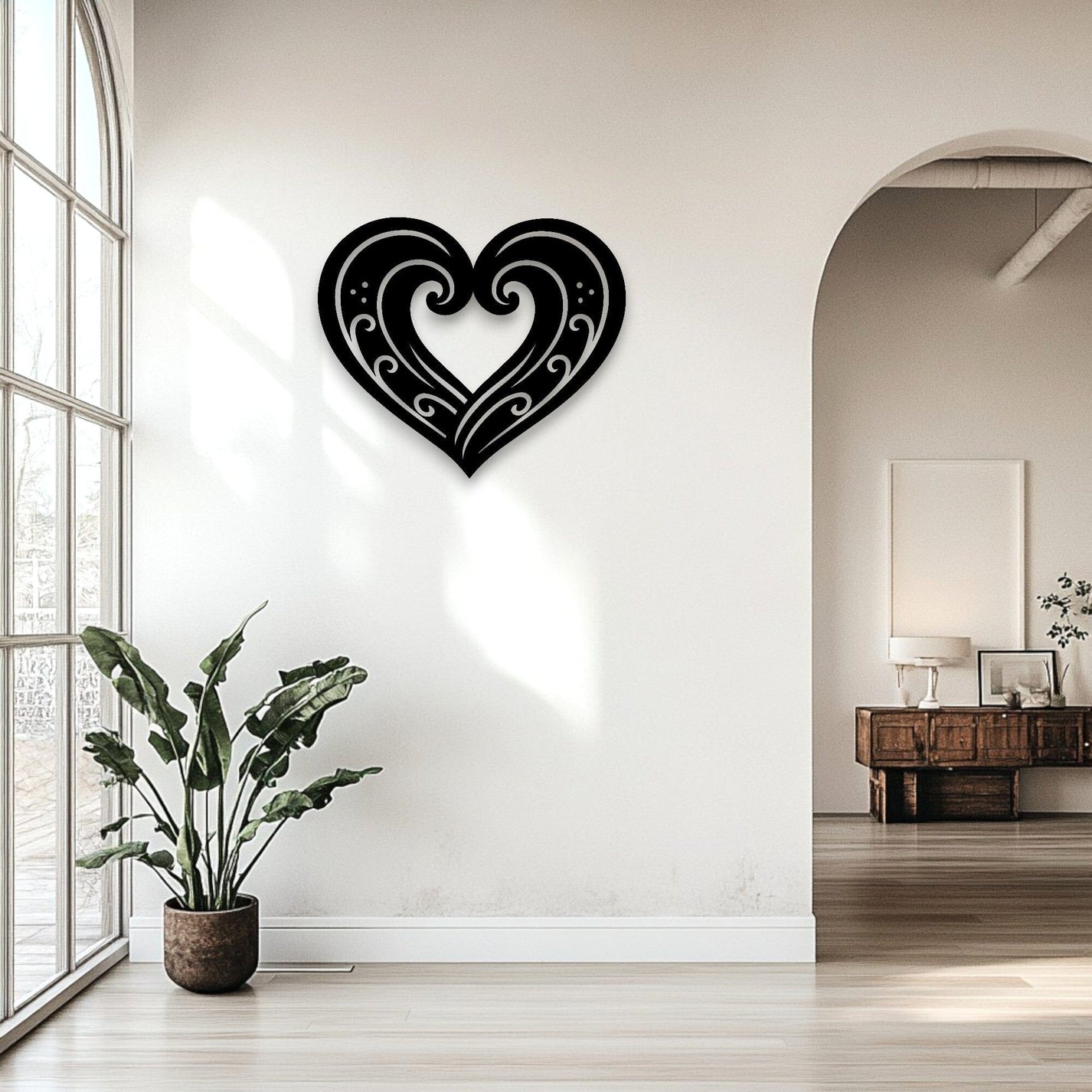 Koru Wave Heart Wall Décor | Wall Art by Whimsic NZ