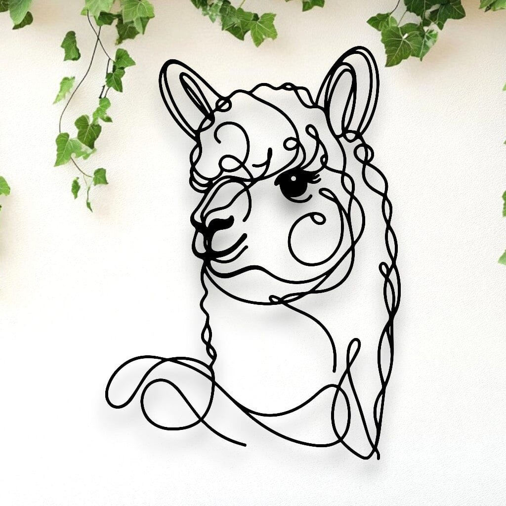 Line Art Alpaca Décor | Whimsic New Zealand