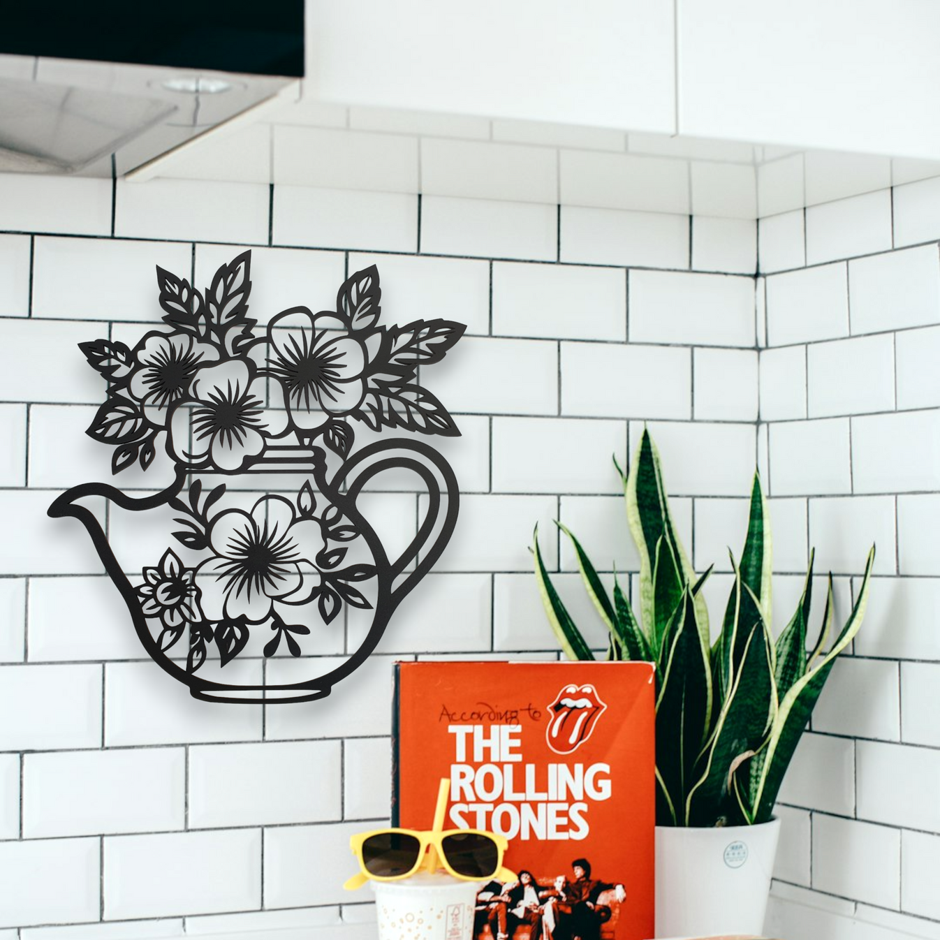 Floral Teapot Wall Art | Whimsic New Zealand