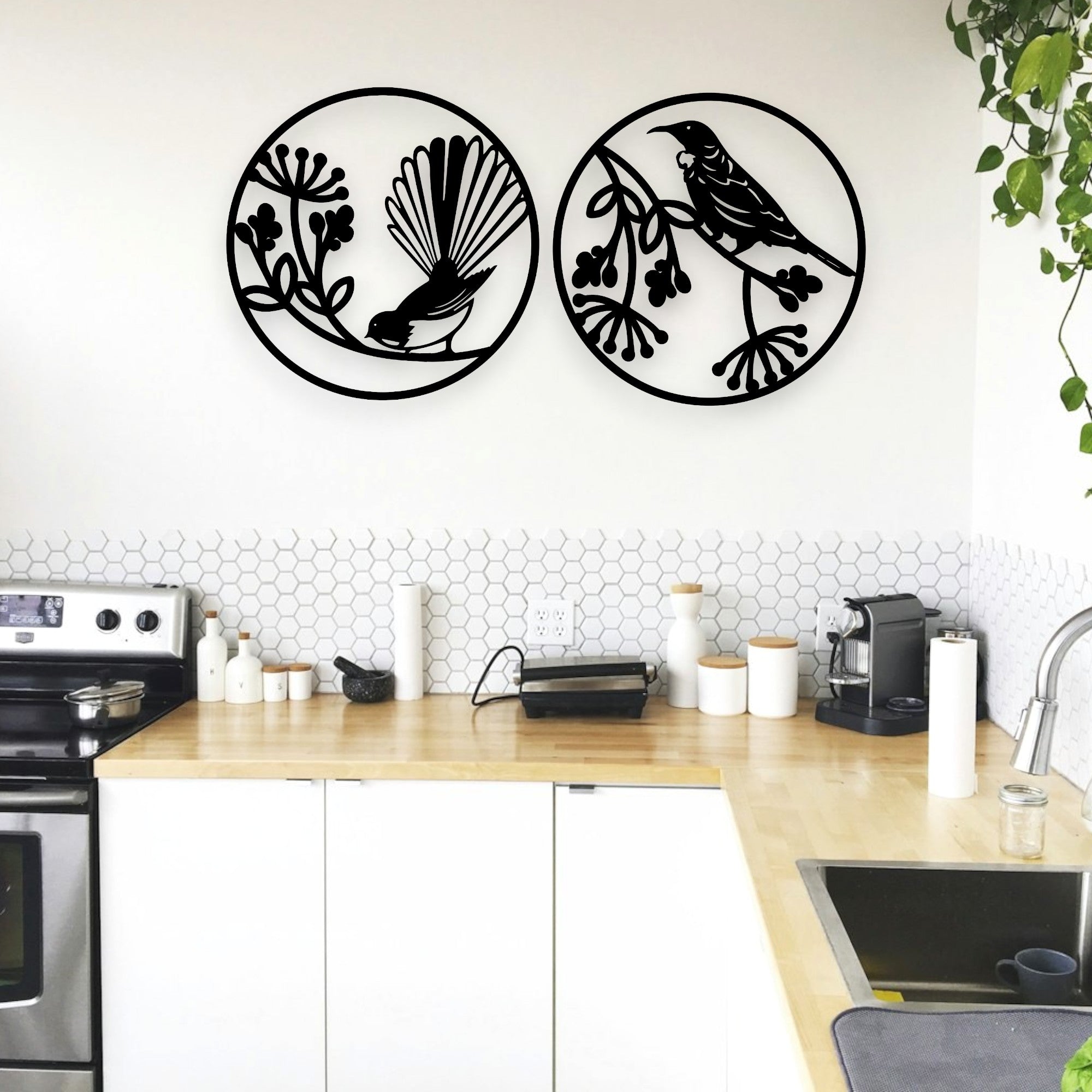 Fantail & Tui Wall Art Set | Crafted by Whimsic