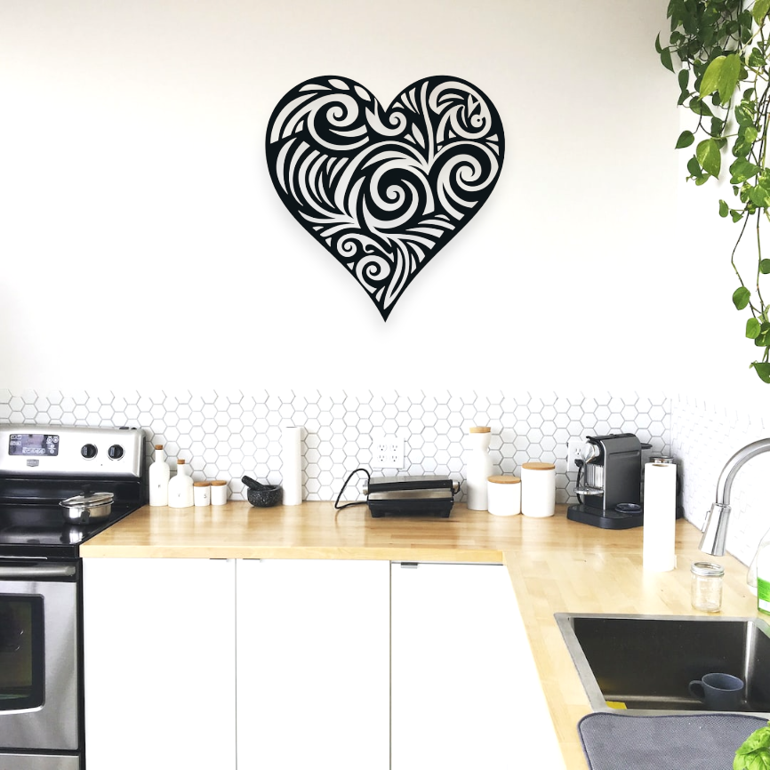 Koru Heart Wall Art | Whimsic NZ-Crafted Wall Art