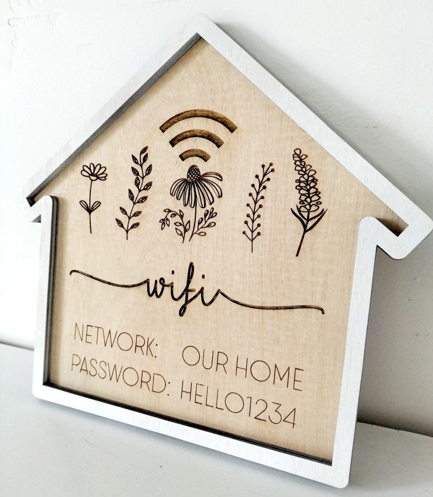 Wildflower Home Wi-Fi Sign | Home Décor by Whimsic